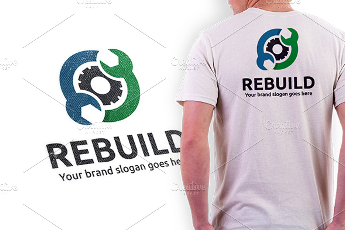 Rebuild Logo, a Branding & Logo Template by WheelieMonkey