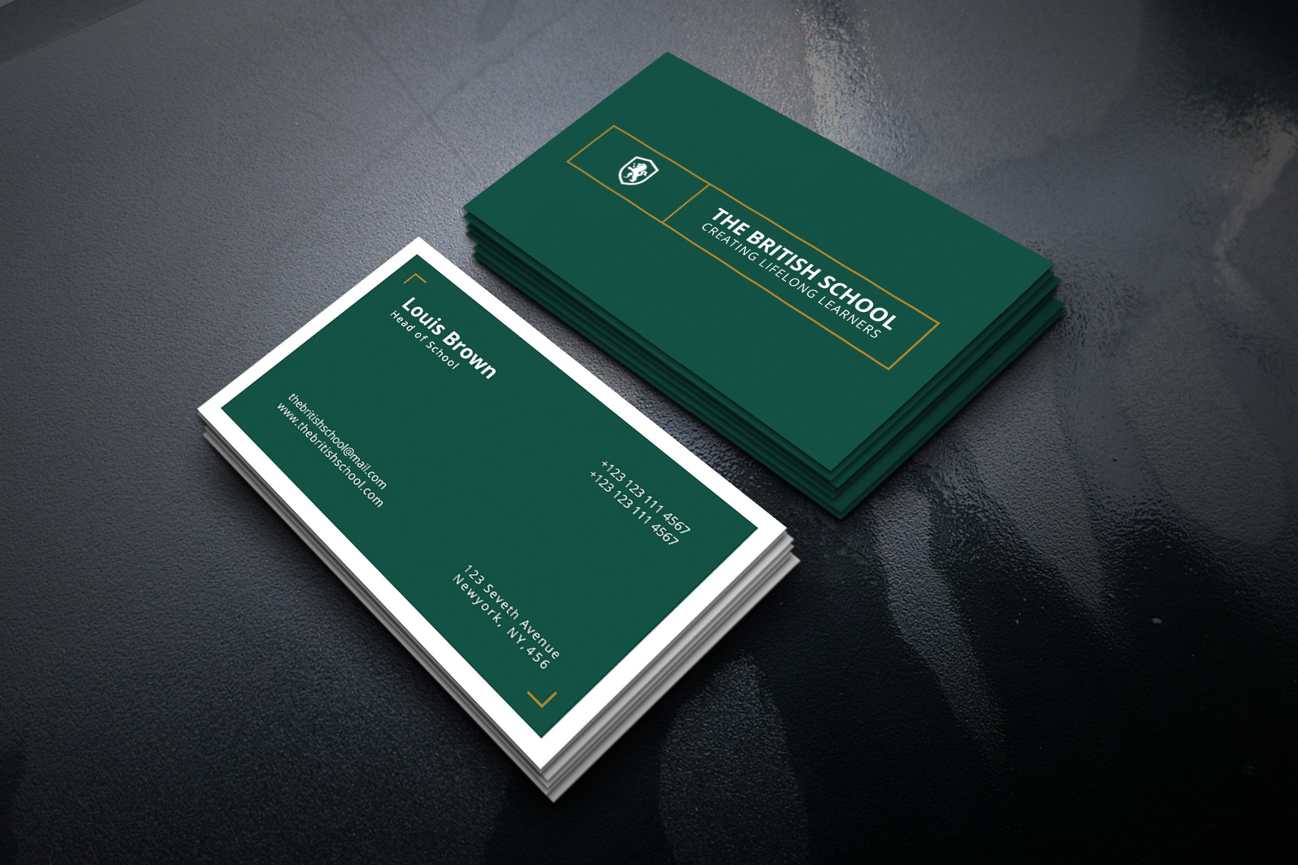 School Business Card template | Business Card Templates ~ Creative Market