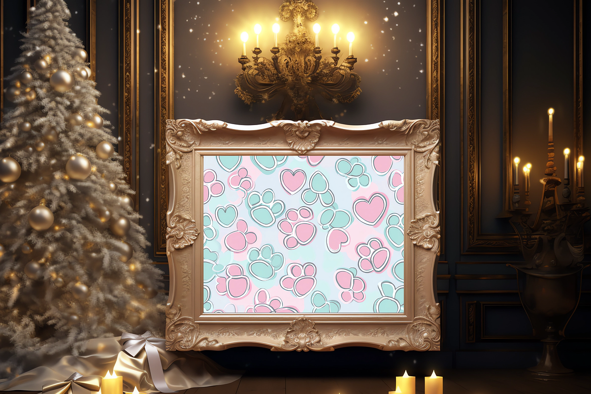 Cute Pets Valentine Digital Paper