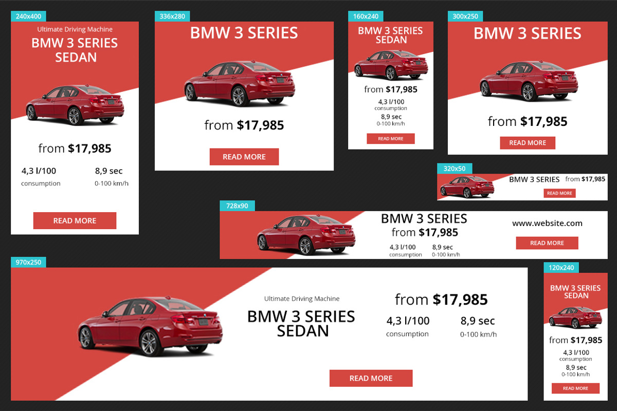 Car Sale Web Ad Marketing Banners