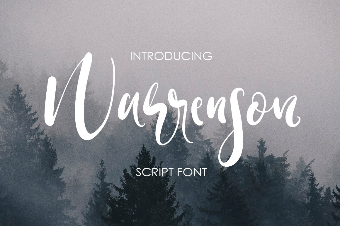Warrenson Script Font, a Script Font by Creativeqube Design