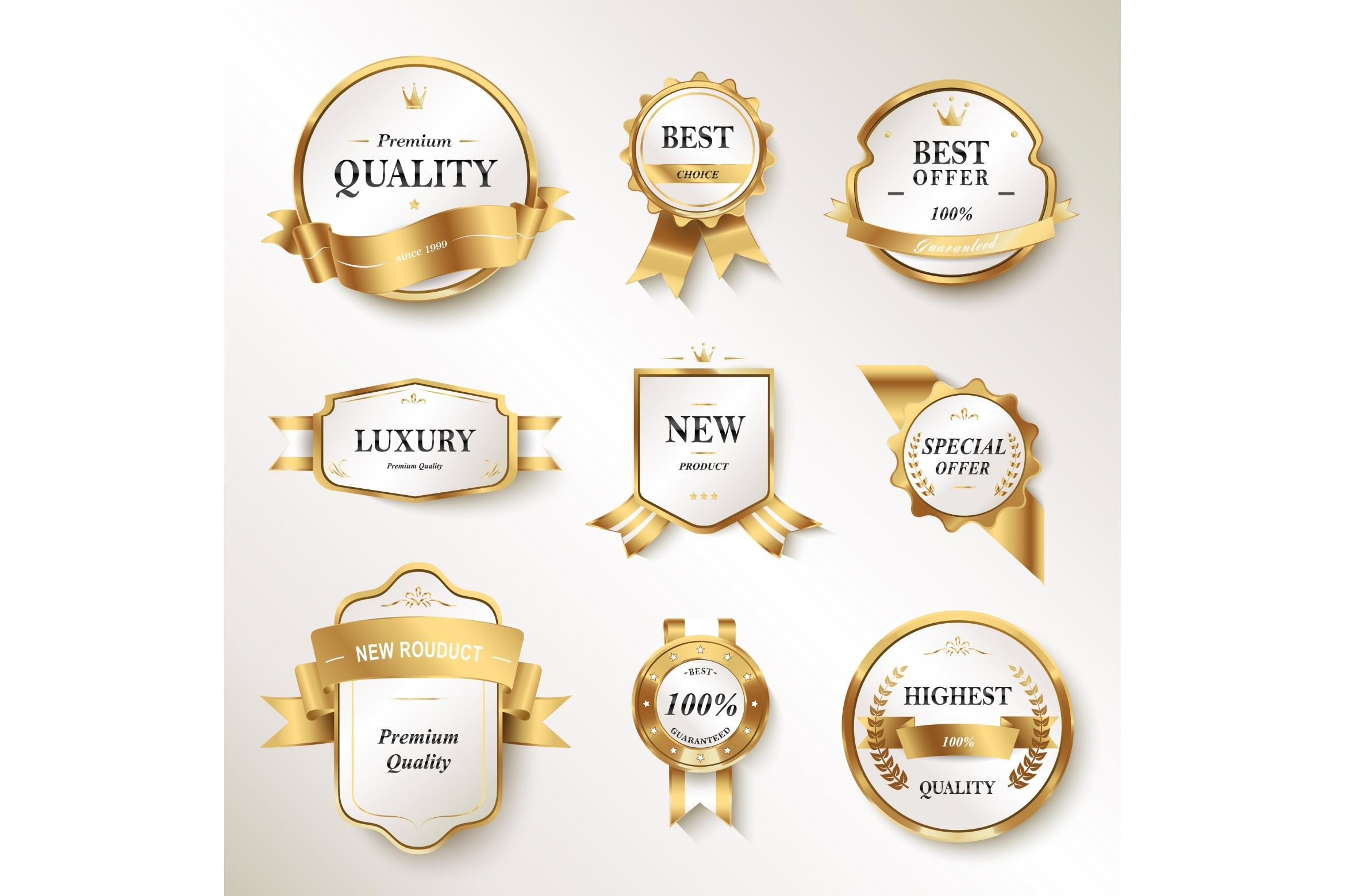 Elegant pearl white labels set, a Graphic by TotallypicRF