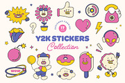 Cute Y2K Sticker Illustrations Set, an Object Graphic by DesignerCandies