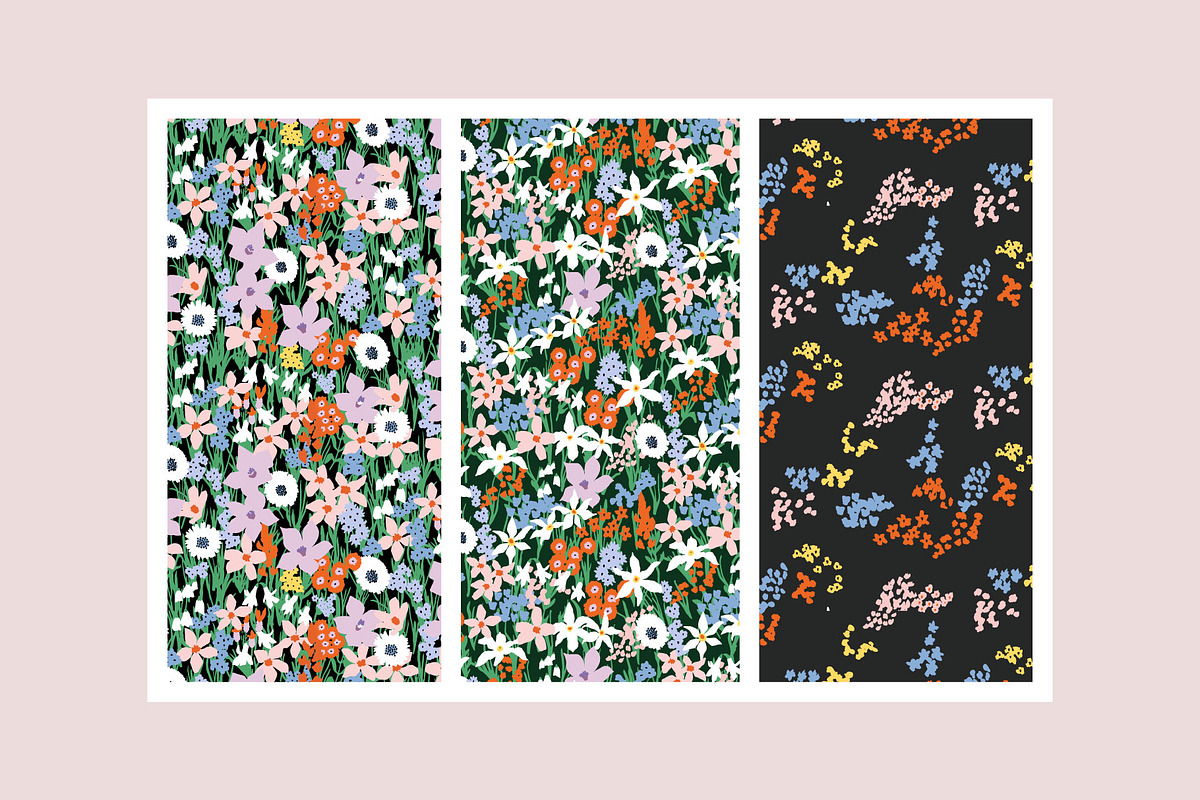 Wildflower Meadow Patterns, a Pattern Graphic by Emma Make