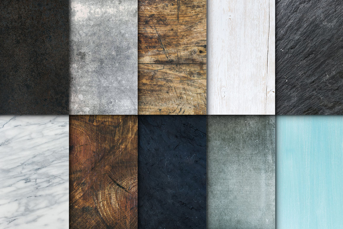 50 Stone & Wooden Textures, a Texture Graphic by Foxys