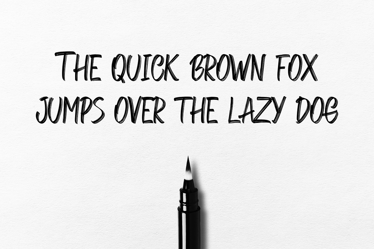 InkBrushFont. Hand drawn font., a Font by DenBrush Studio