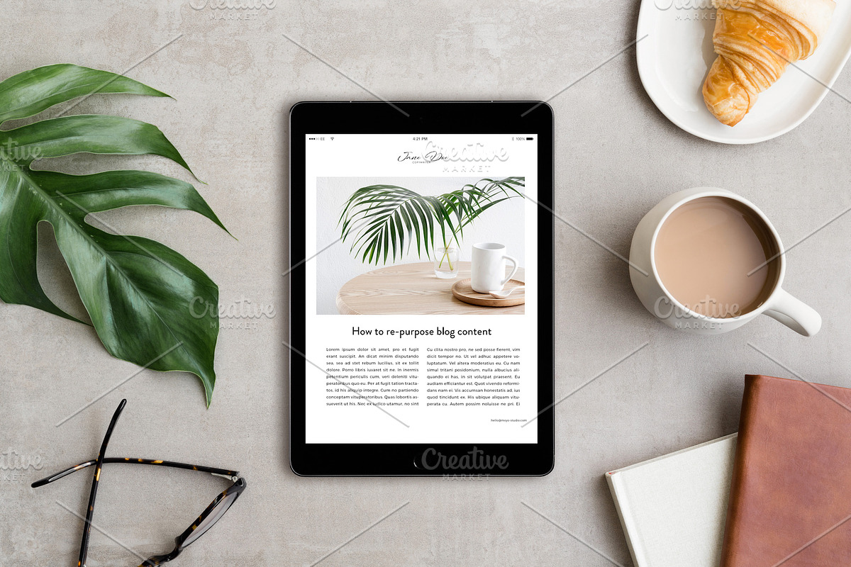 iPad Flat Lay Mockup Photo, an iPad Mockup by Moyo Studio