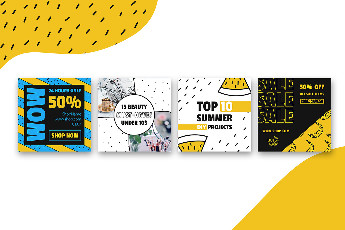 10 Animated Instagram Posts, a Social Media Template by Free-PSD-Templates