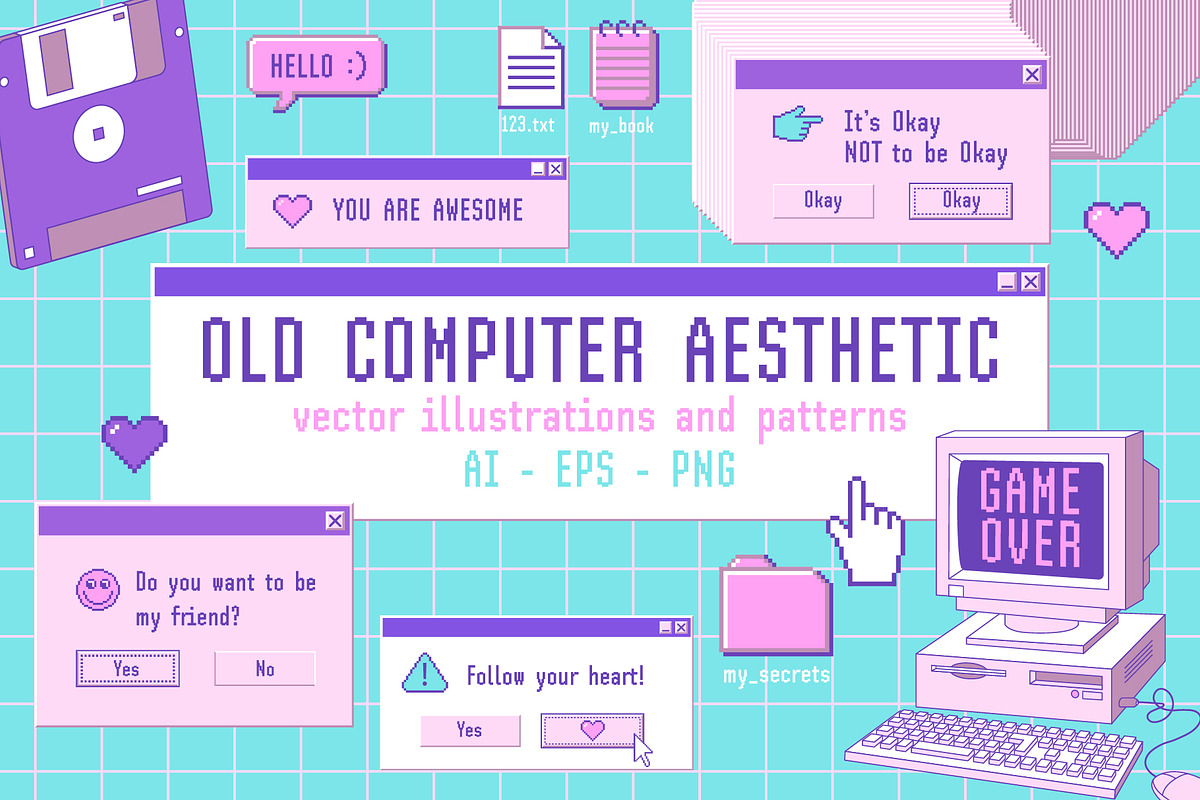 Old Computer Aesthetic, a Technology Illustration by Martyshova