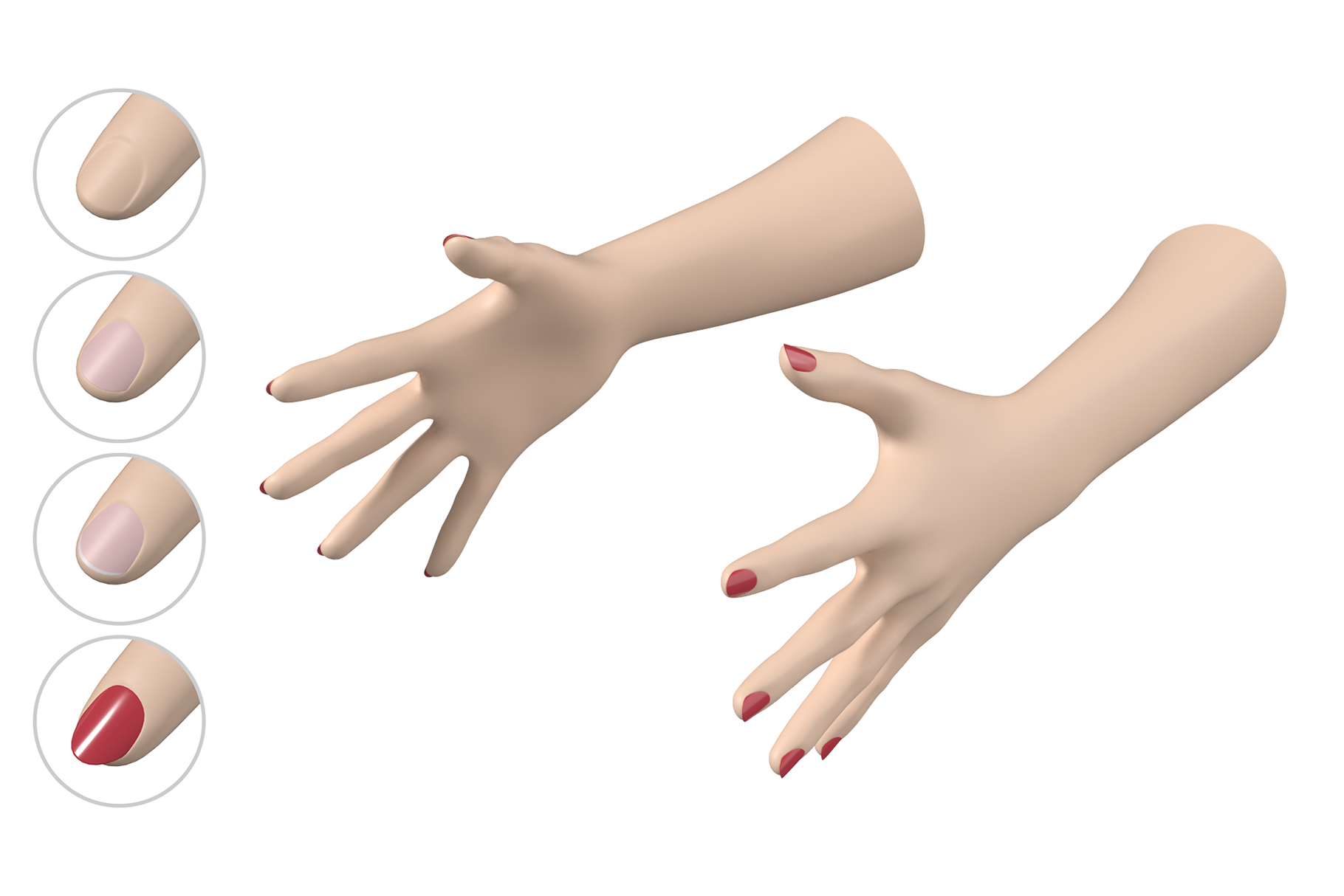 Female Hands Gesture 03 Base Mesh, a Characters & Person 3D Model by VK ...