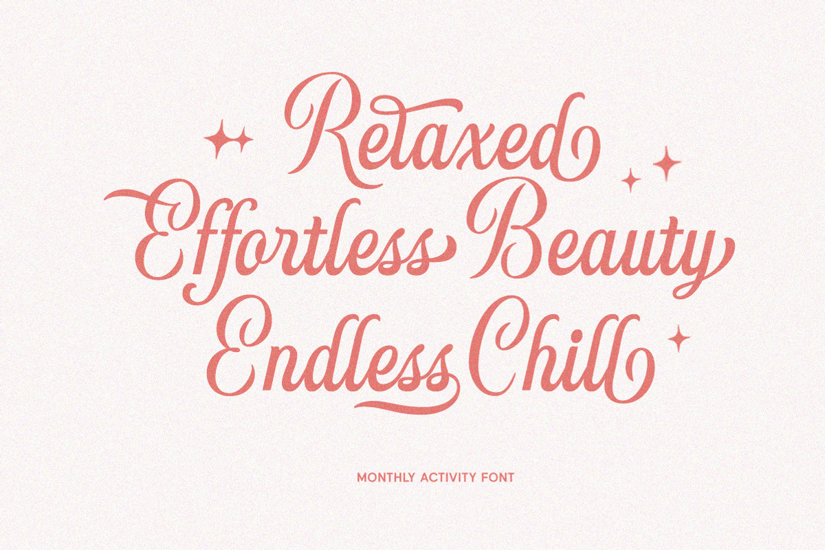 Monthly Activity Script, a Script Font by Letterhend Studio | Creative ...