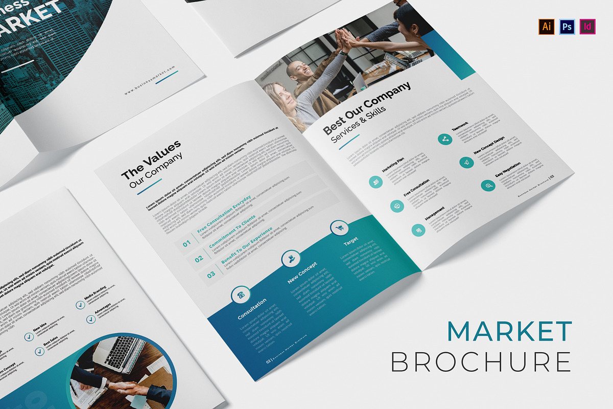 Business Market Brochure, a Brochure Template by inspirasign