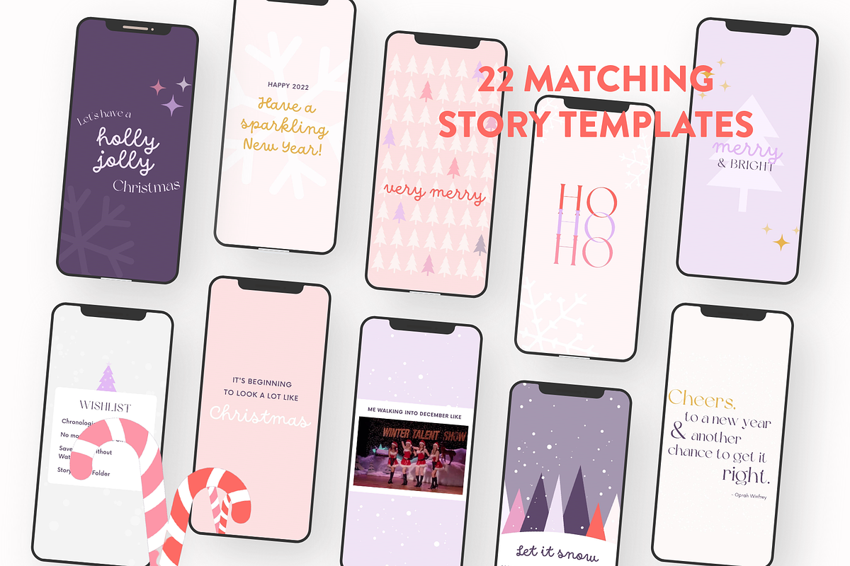 Instagram Holiday Template Pack Xmas