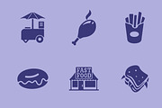 20 fast food simple icons, an Icon by Palau