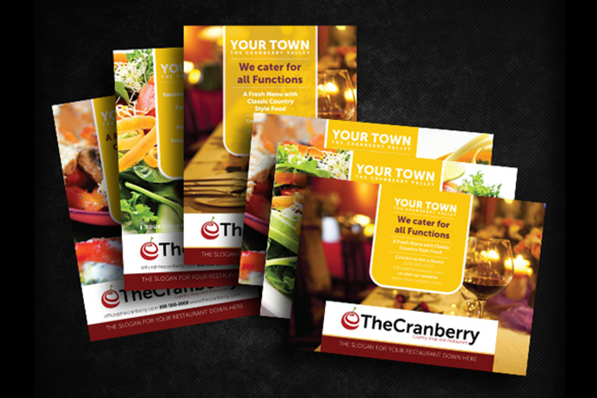 Cranberry Restaurant Advert Flyer, a Flyer Template by Inconcept Media ...
