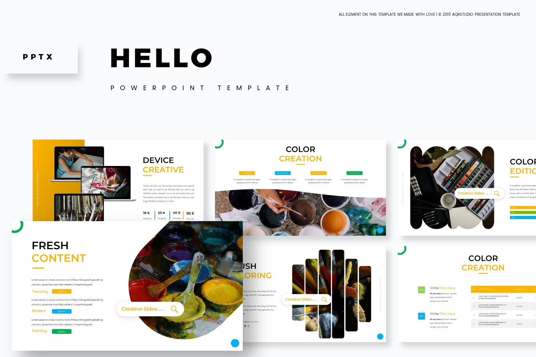 Hello - Powerpoint Template, a Presentation Template by AQR Studio