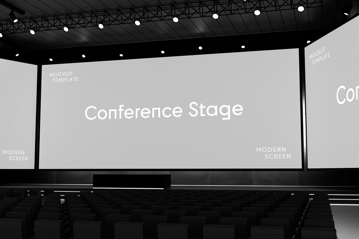 Conference Stage Screen Mockup, an Advertising Mockup by Design Squad