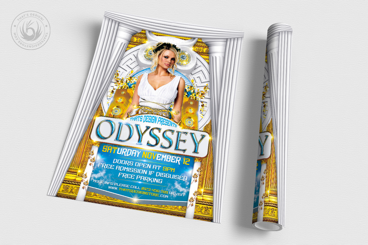 Greek Party Flyer Template, a Flyer Template by ThatsDesign Art