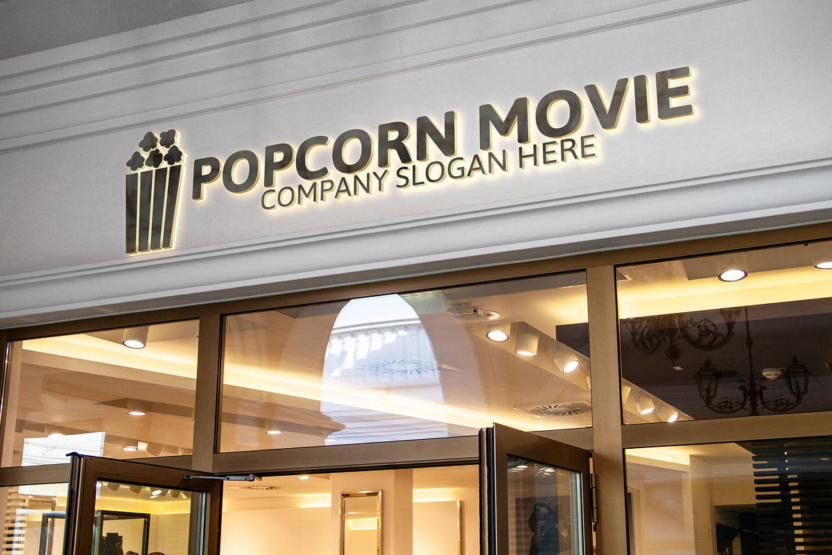 Popcorn and Movie Logo, a Branding & Logo Template by Josuf Media