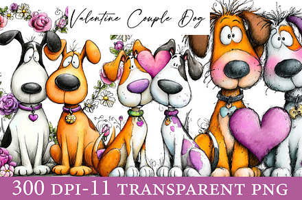 Cute Dogs Clip Art, an Illustration by cloudstreetlab