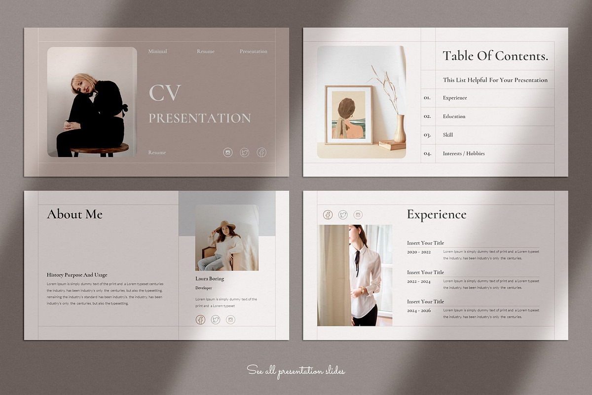 CV Presentation Template, a Presentation Template by TemplatesForest