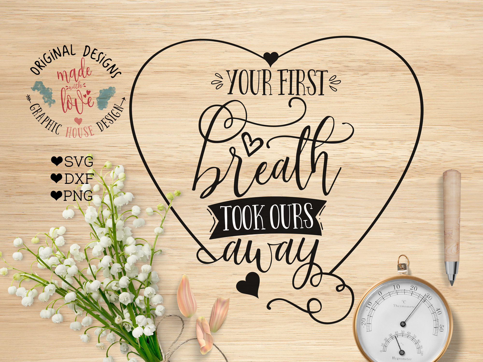 Your First Breath Nursery SVG File, an Object Graphic by Graphic House ...