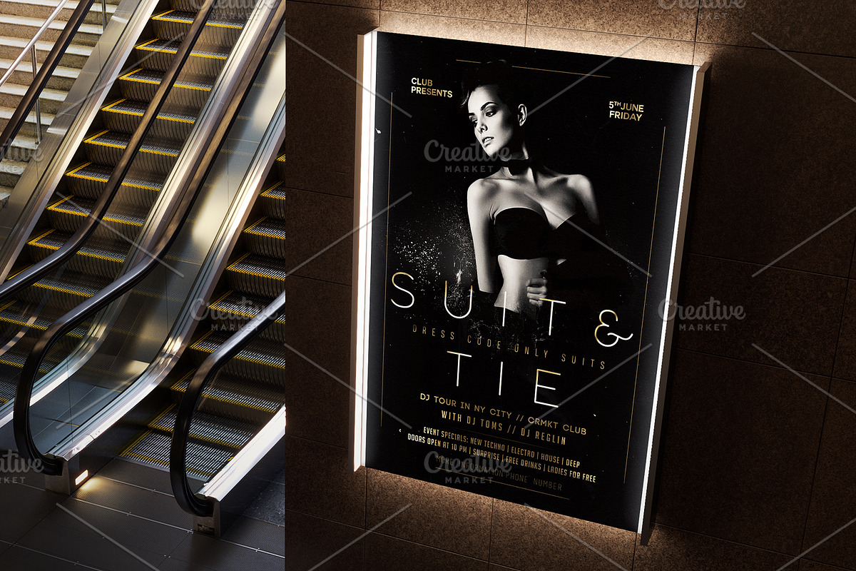 Suit and Tie Party Flyer, a Flyer Template by Basez Flyers