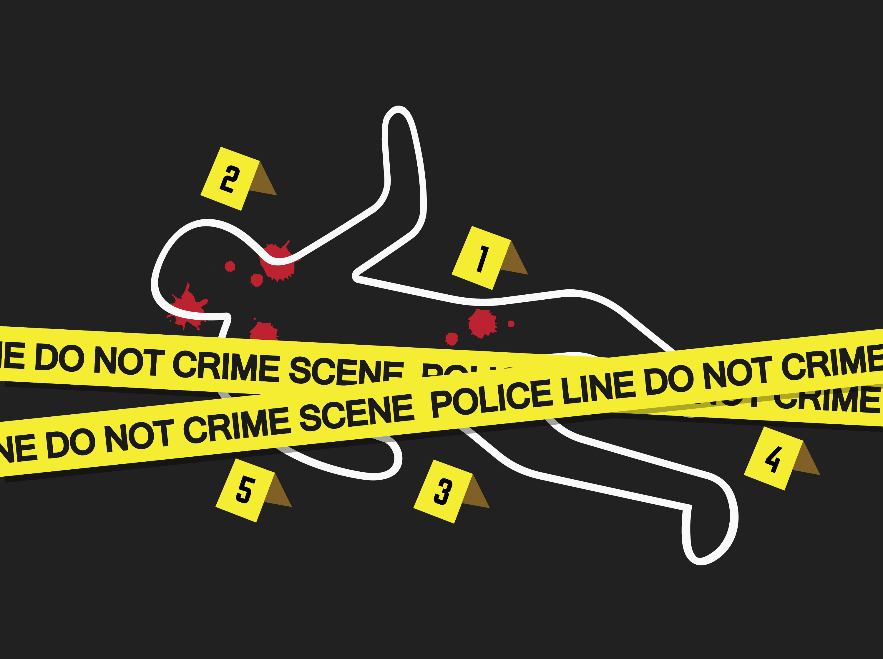 Crime scene with police tape, a Person Illustration by Drum-magic
