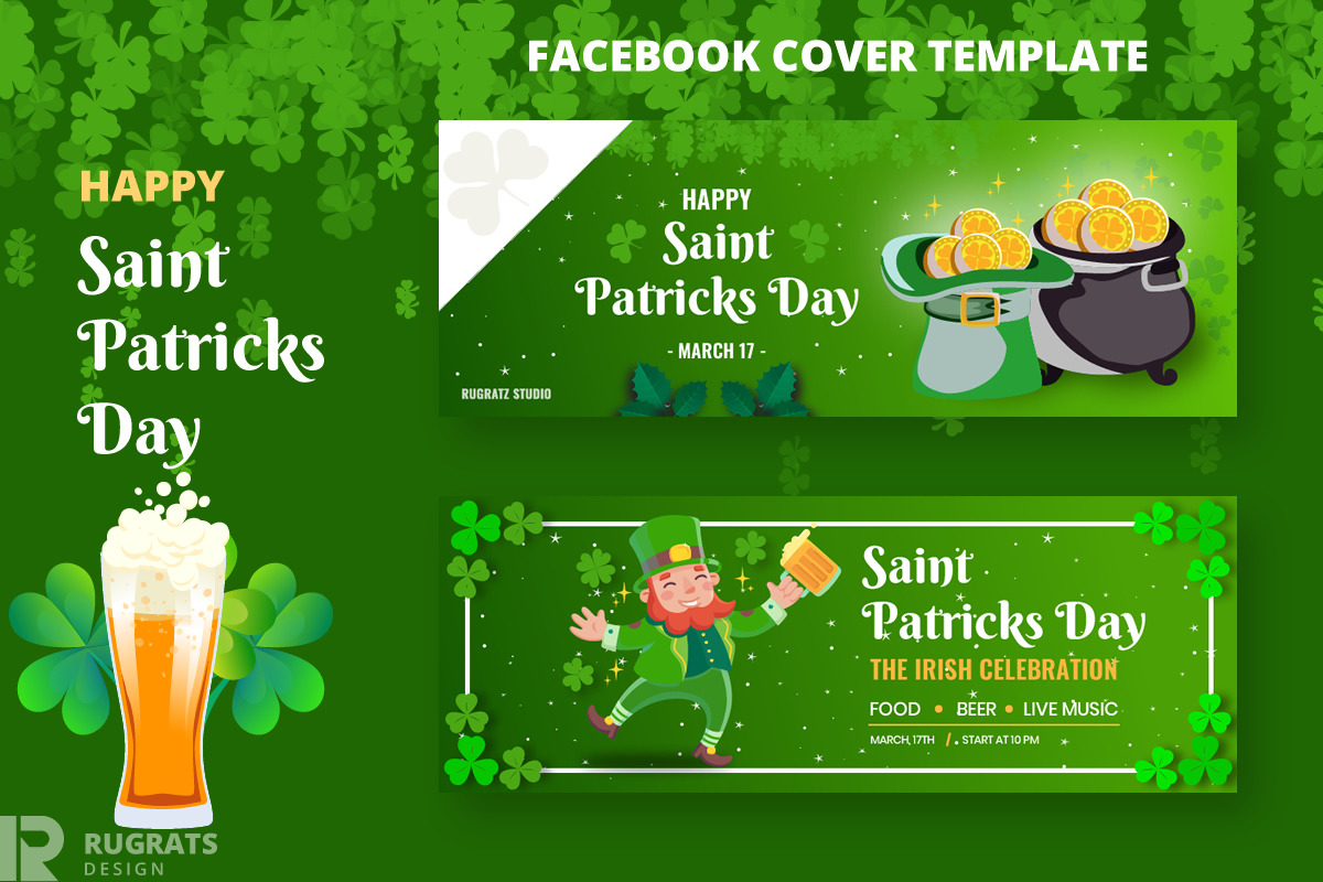 ST. Patrick Day R1 FB Cover & Banner, a Social Media Template by Youwes ...