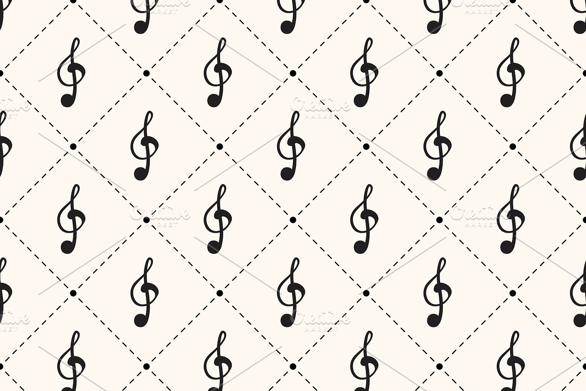 Set of 8 Music Seamless Patterns, a Pattern Graphic by Simple Patterns