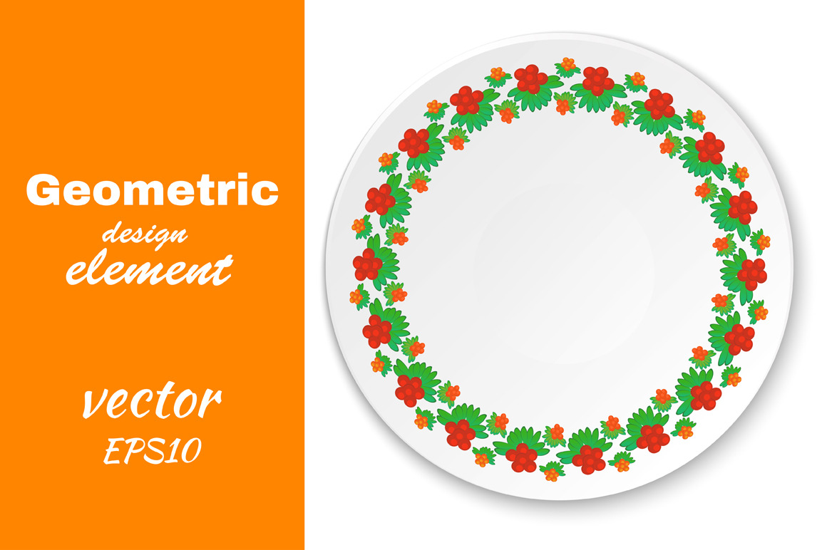 Round ceramic plate, a Templates & Theme by Larser
