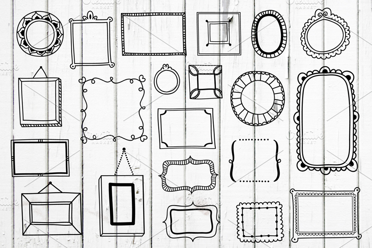 Hand drawn frames, a Decorative Illustration by Redchocolate