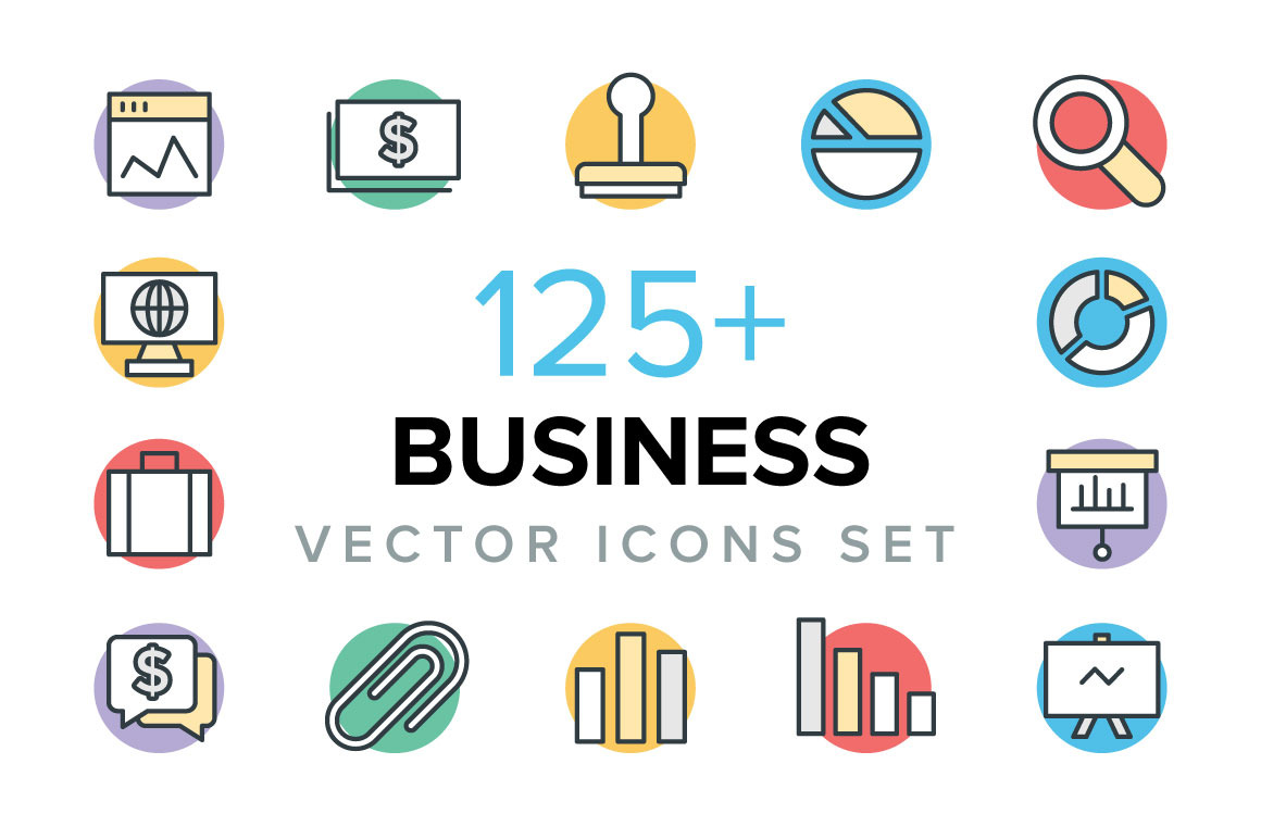 125+ Business Vector Icons, an Icon by Vectors Market