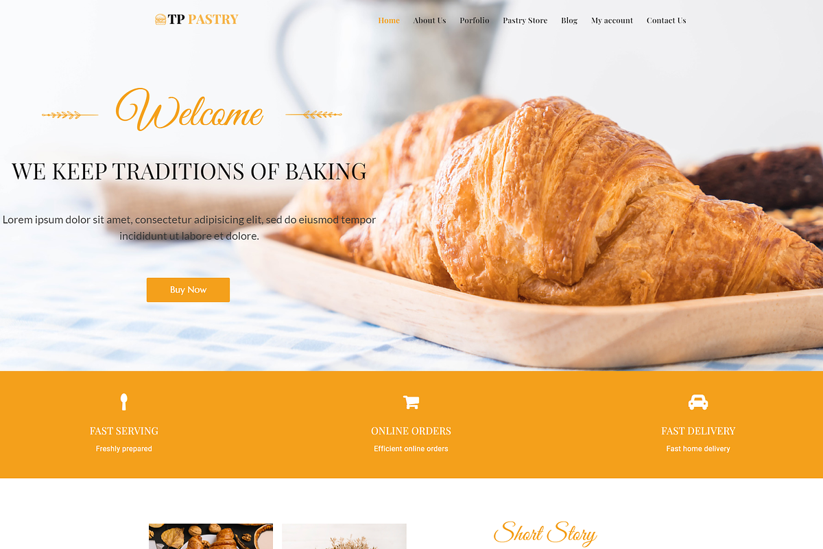 TPG Pastry – Bakery WordPress Theme, a WordPress Template by LTheme | Creative Market