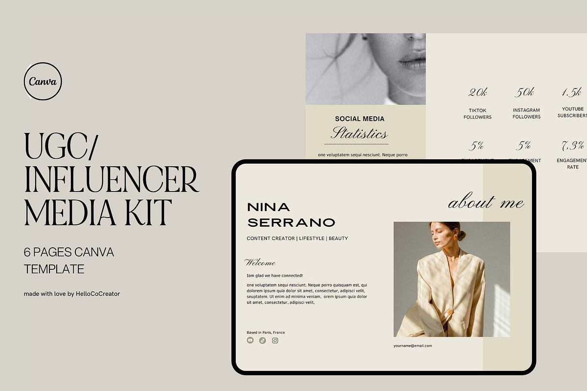 UGC Influencer Media Kit Template
