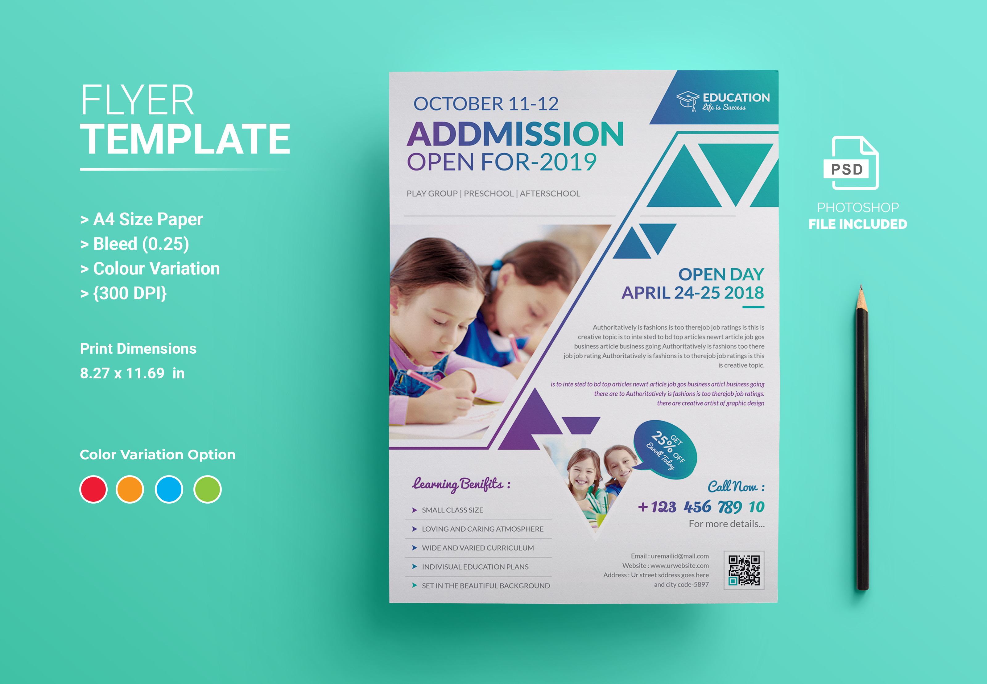 School Flyer, a Flyer Template by GenerousArt