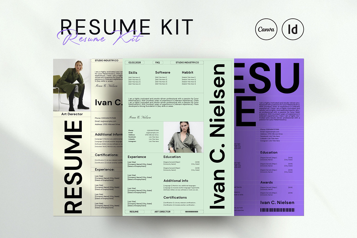 CV | Resume Kit Template, a Resume Template by Studio Industry