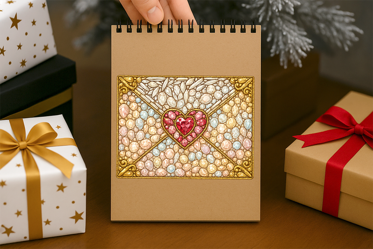 Faux Rhinestone Love Letter PNG