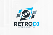 Retro DJ Logo Template, a Branding & Logo Template by LOGOMAGINE
