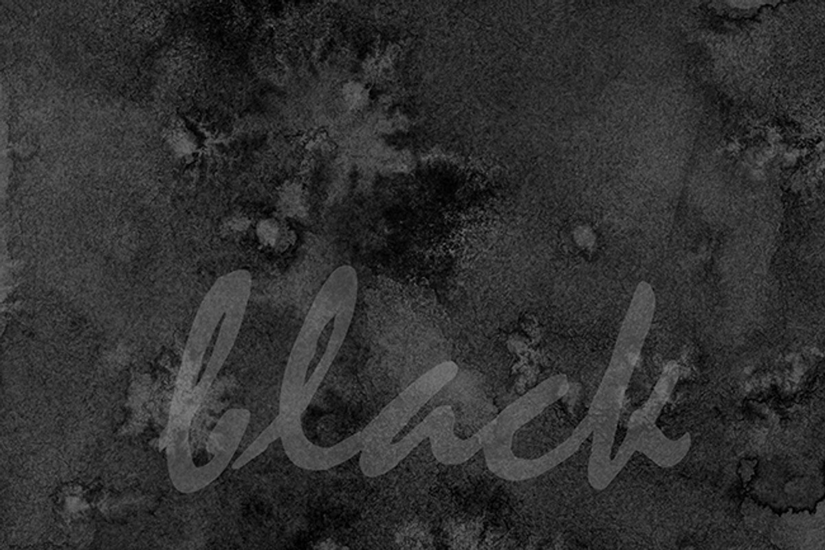 Black Watercolor Digital Paper, a Texture Graphic by AqwaColor