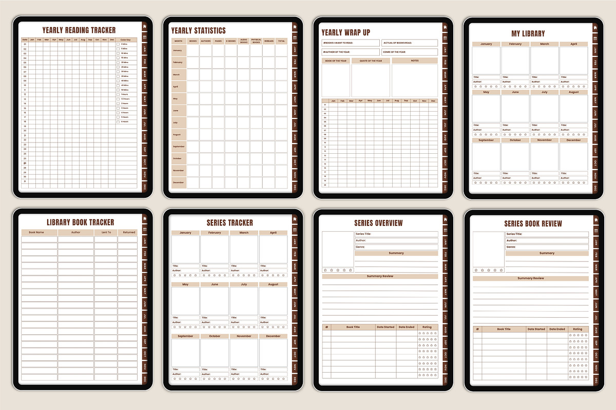 2026 Digital Reading Journal Bundle