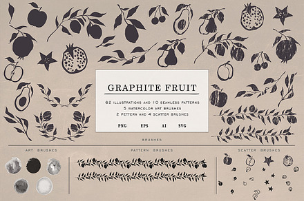 Fruit chalk | Illustrations ~ Creative Market