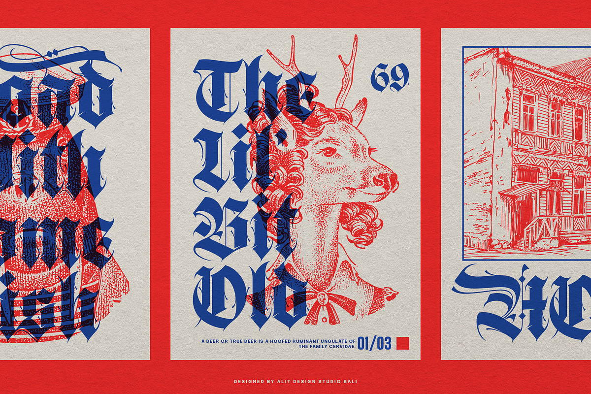 Brave Thorn Blackletter Font, a Blackletter Font by alit design