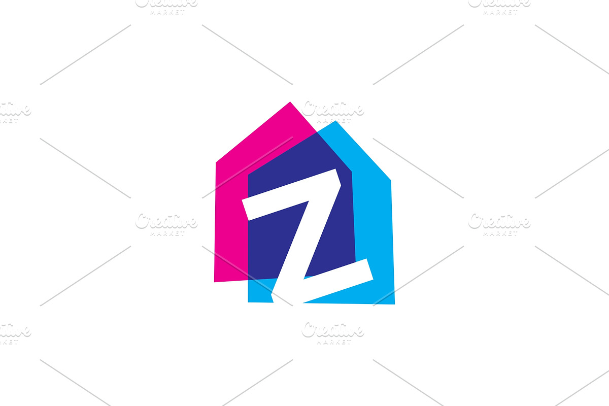 letter z house home overlapping, a Branding & Logo Template by VSTRD ...
