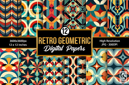 Geometric Shapes Watercolor Papers | Graphic Patterns ~ Creative Market