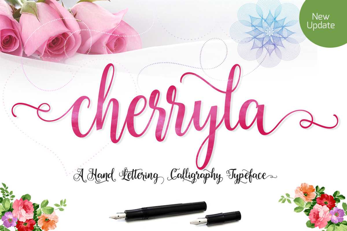 Cherryla Script, a Script Font by joelmaker
