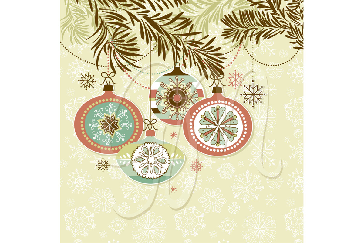 Christmas Clip Art, ornaments, balls, a Decorative Illustration by ...