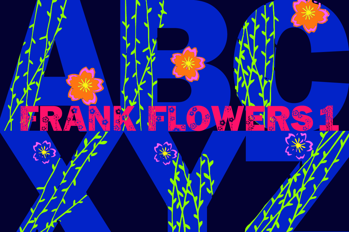 Frank Flowers, a Font by Wiescher Design