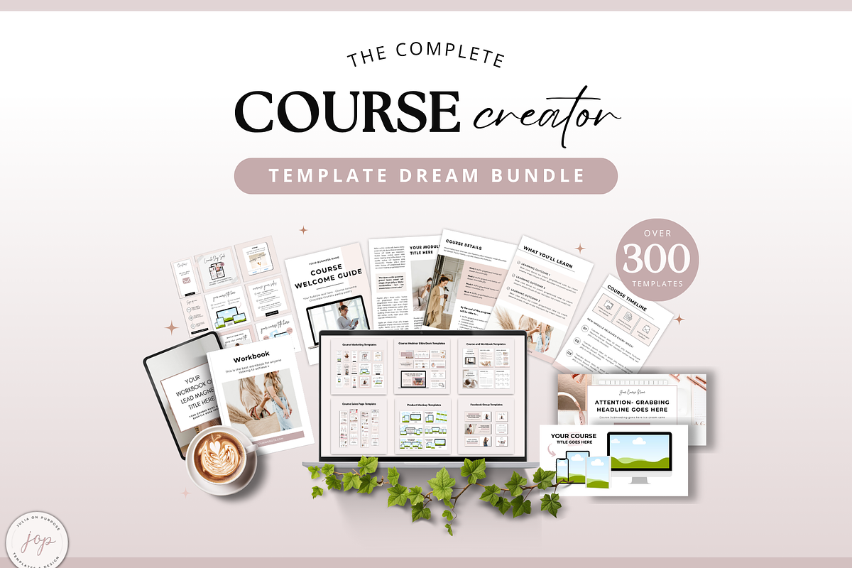 Course Creator Canva Template Bundle, a Presentation Template by Julia ...