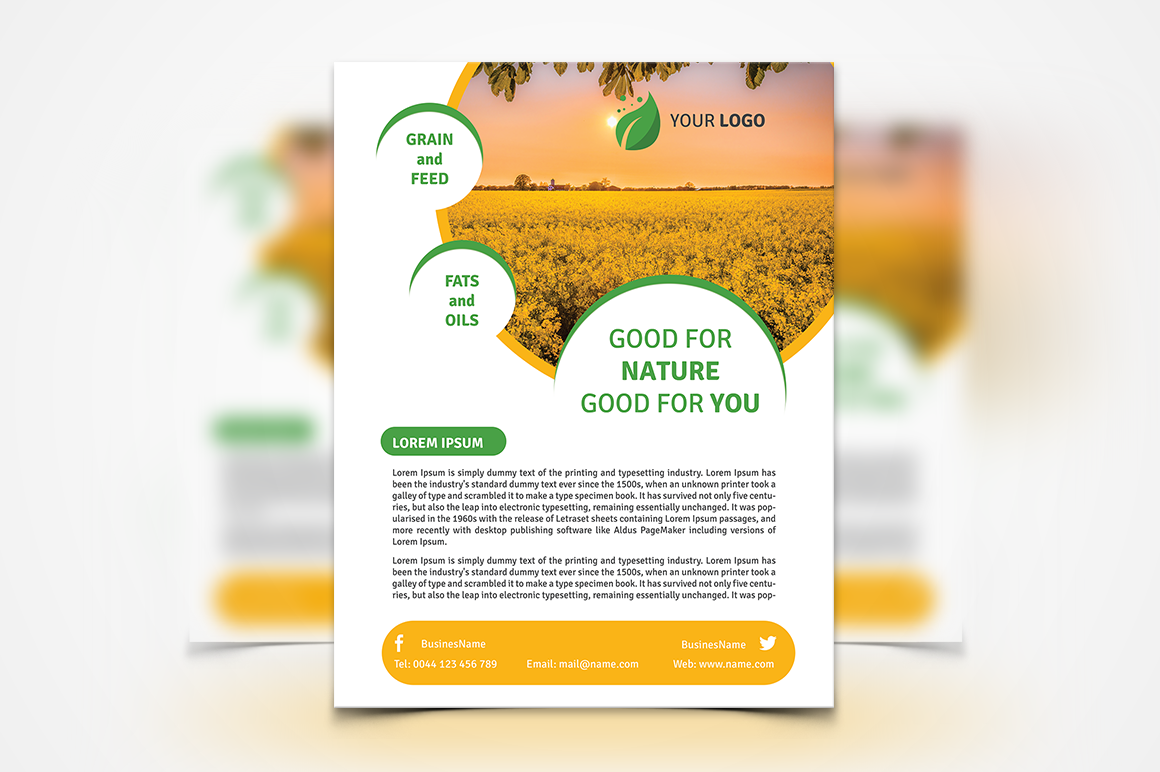 Agriculture Flyer, a Flyer Template by UNIK Agency